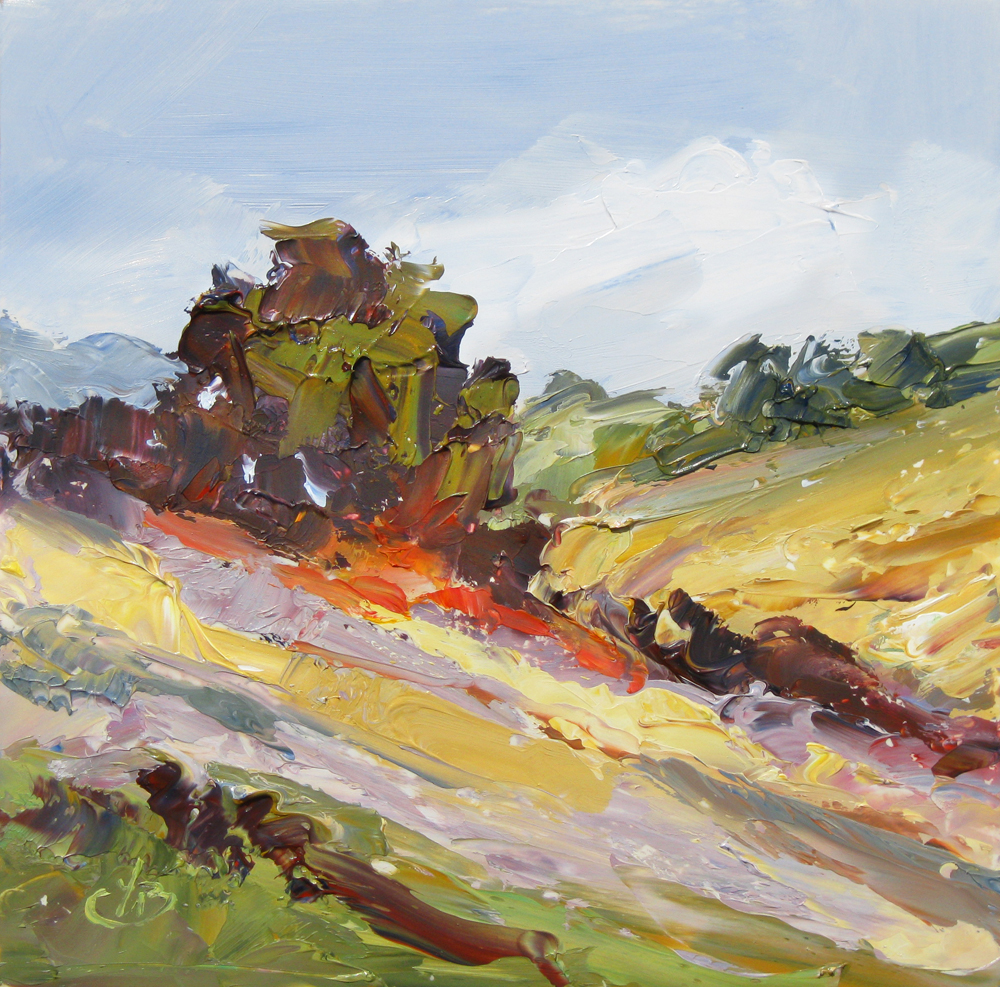 TOM BROWN FINE ART: ONE DOLLAR AUCTION, WILDFLOWERS, OAK TREE 6x6 in ...