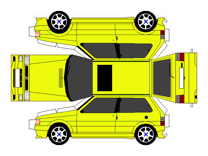 SP. Papel Modelismo: PaperCraft - FIAT Uno