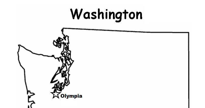 Blog de Biologia: Washington State Map coloring page