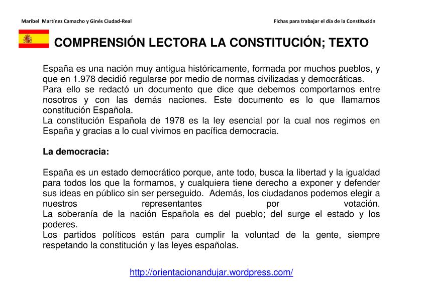 6º C: DÍA DE LA CONSTITUCIÓN ESPAÑOLA