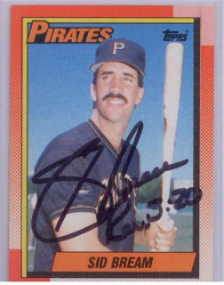 Carl Crawford Cards: Sid Bream Slides by: TTM from a Brave Great