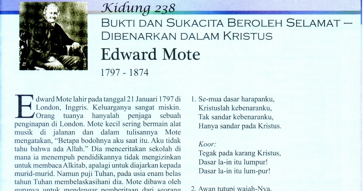 Kidung Kristen: No. 238 : Bukti dan Sukacita Beroleh Selamat ...