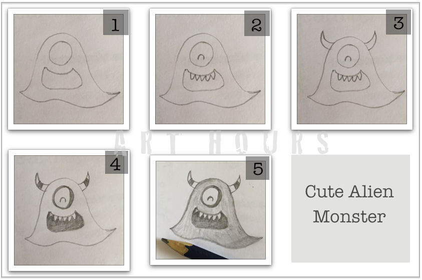 Easy Monster Drawings Step Step