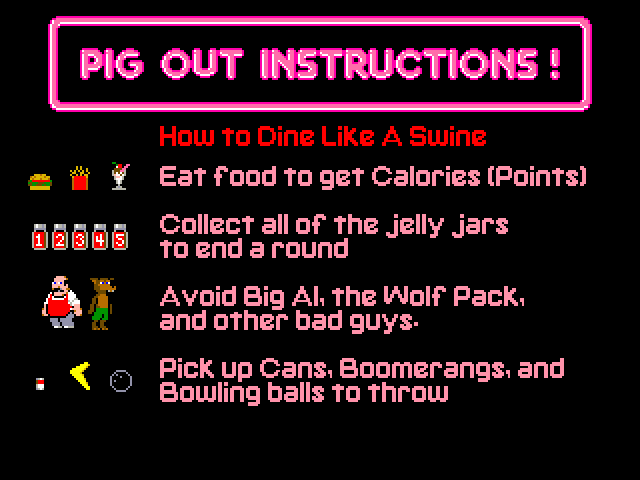 VGJUNK: PIG OUT: DINE LIKE A SWINE (ARCADE)