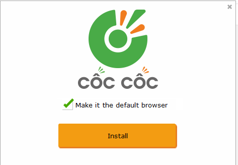 Instructions to download and install the browser coc coc