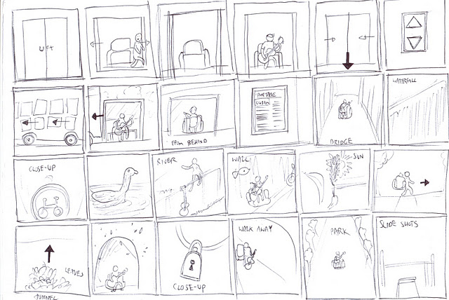 A2 Media Studies - Sean Beckett: Storyboard - Rough Draft.