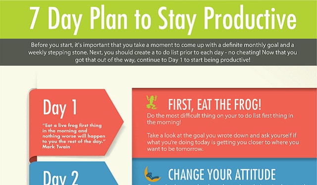 7 Day Plan to Stay Productive [Infographic] - Visualistan