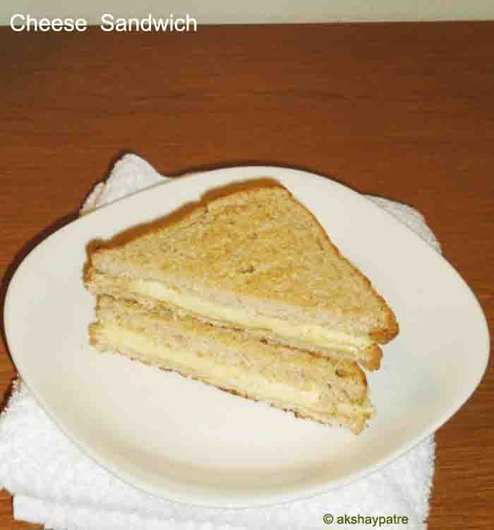 Vidyas Veg Recipes: How to make cheese sandwich - Mozzarella cheese ...