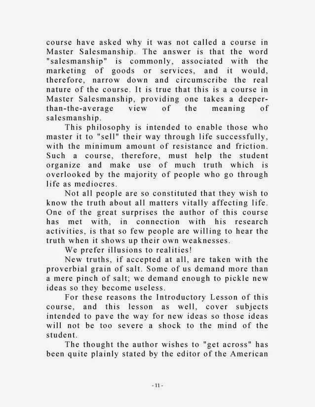 MUST DO IT YOURSELF: Lesson 2 A Definite Chief Aim (The Law of Success)