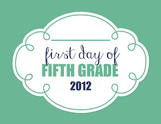 Friday's Freebie: First Day of School Printables | i should be mopping ...