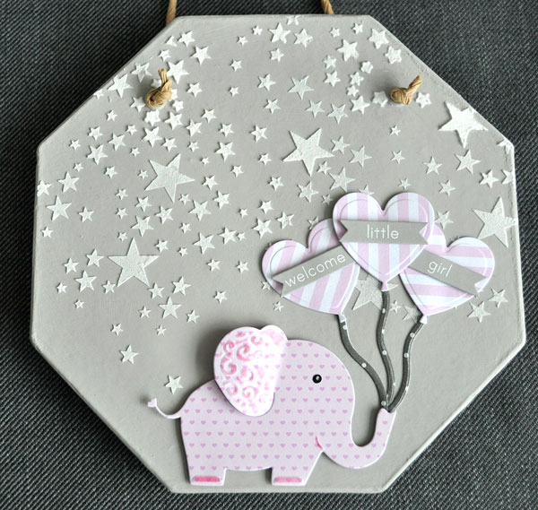 Inky Fingers: Baby wall art using Sara's Signature Little Angel Collection