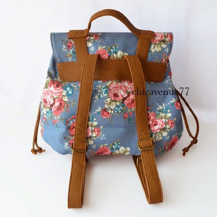 Floral Double Buckle Backpack ~ CHIC AVENUE
