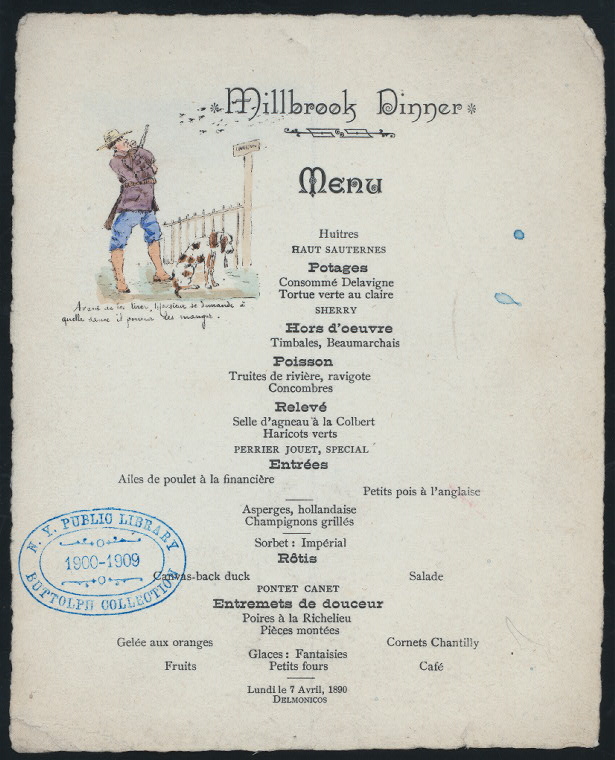 Adventure Graphics: Menus antiguos de la colección de The New York ...