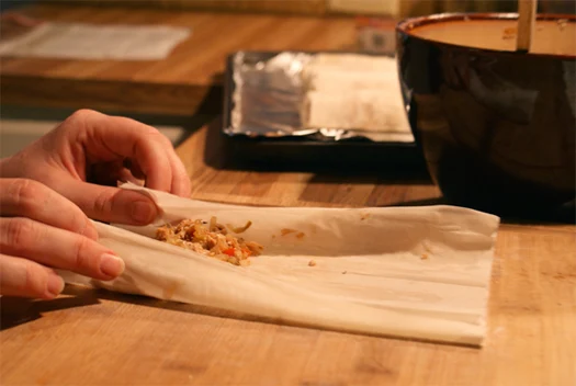 Baked Phyllo Spring Rolls | The Two Bite Club