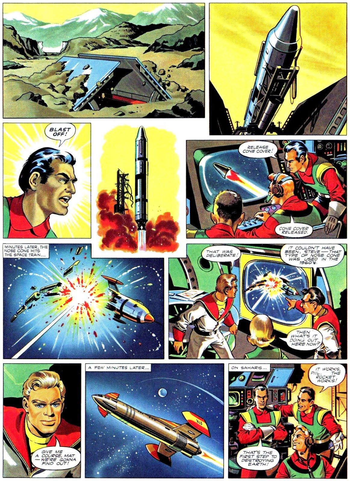 CRIVENS! COMICS & STUFF!: BLIMEY! MIKE NOBLE'S FIRST FIREBALL XL5 STRIP...
