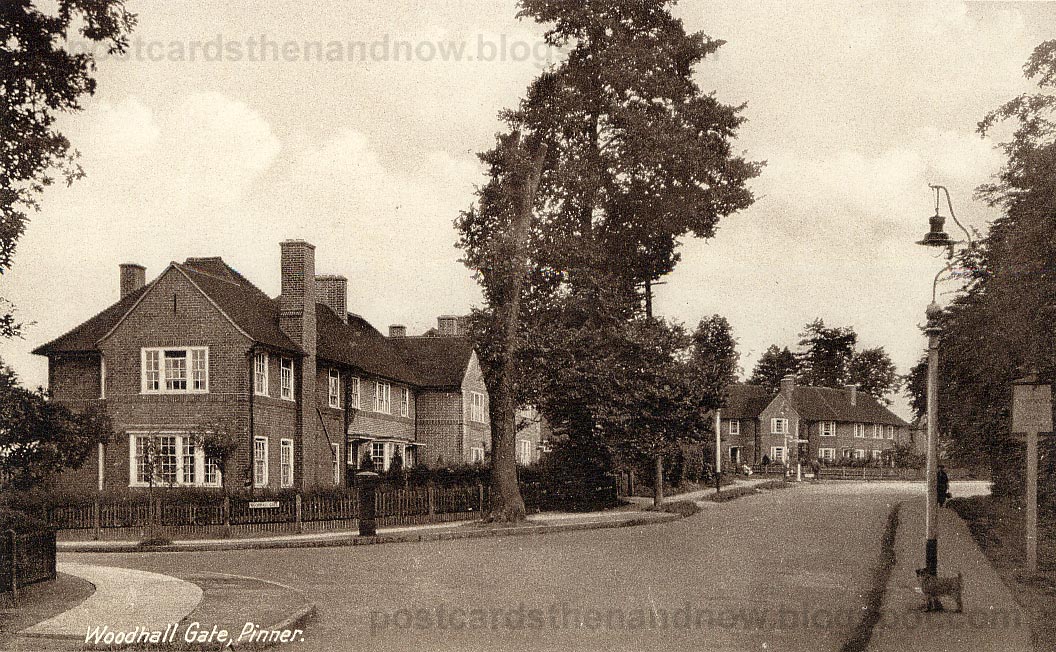 Postcards Then and Now: Pinner, Middlesex, Woodhall Gate c1930