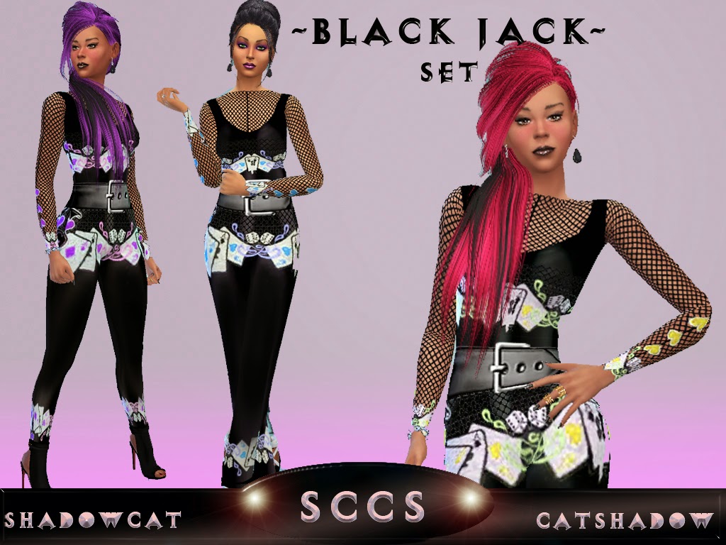 Sims4 SccS-Catwalk: ~ Black Jack ~ set
