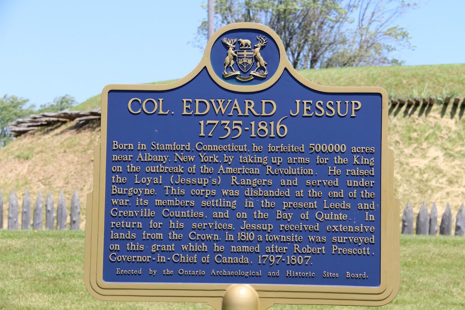 Memorials in Ottawa: Colonel Edward Jessup Plaque