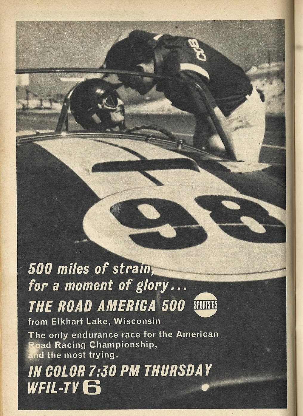 The TV Guide Historian: Road America 500 Ad