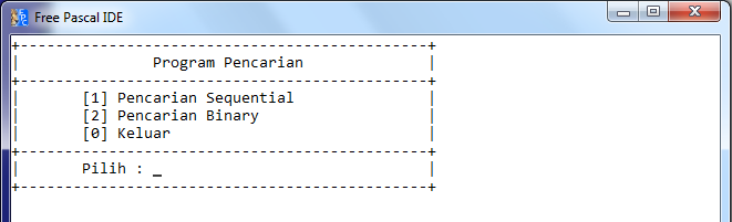 Program Sequential Search dan Binary Search pada Pascal - MadiSite