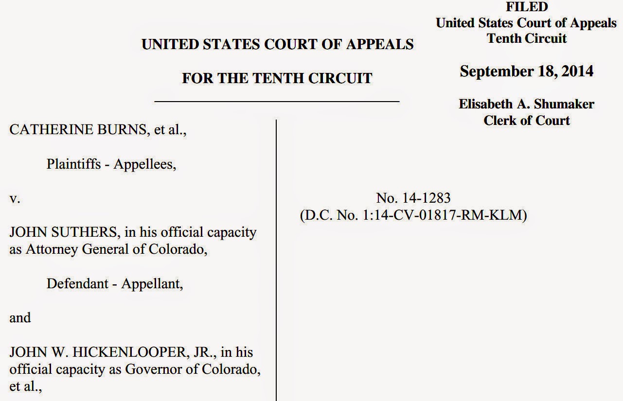 Joe. My. God.: COLORADO: Tenth Circuit Holds Marriage Equality Case ...