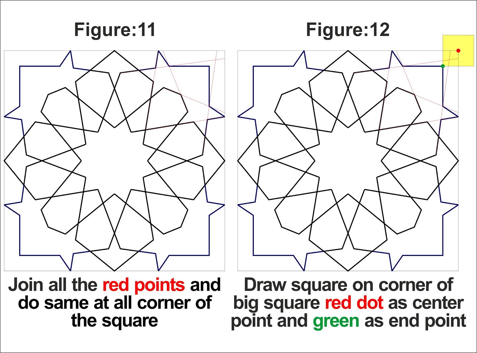 How to draw Islamic pattern using an easy method - Islamic Designs ...