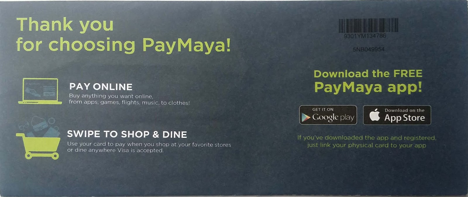 Booking Express Travel : PAYMAYA CARD /VISA DEBITCARD WORDWIDE USE ...