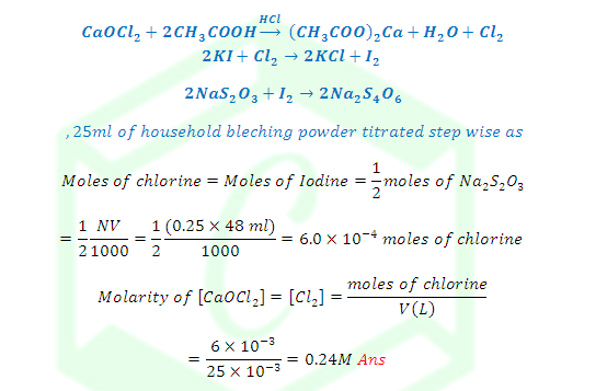 Welcome to Chem Zipper.com......: PERCENTAGE (%) AVAILABLE CHLORINE IN ...