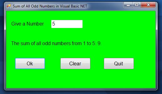 Free Programming Source Codes And Computer Programming Tutorials Sum Of All Odd Numbers In
