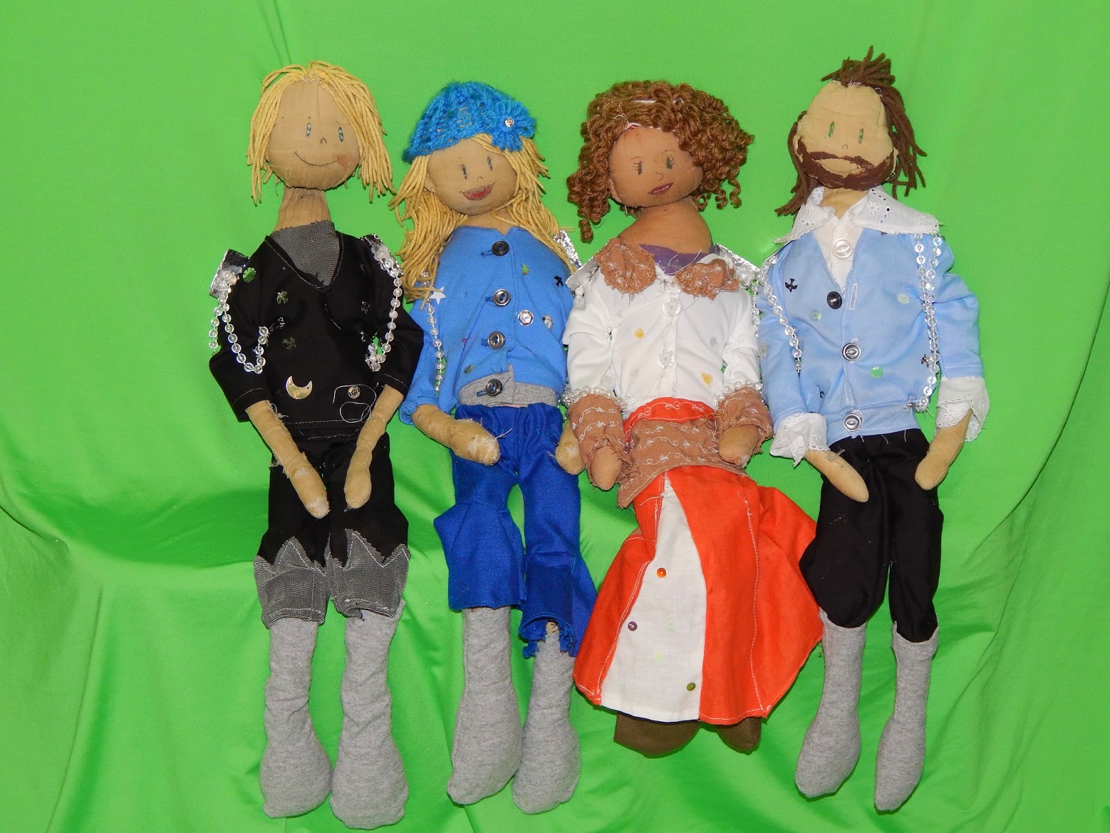 My current collection of miniature ABBA costumes...