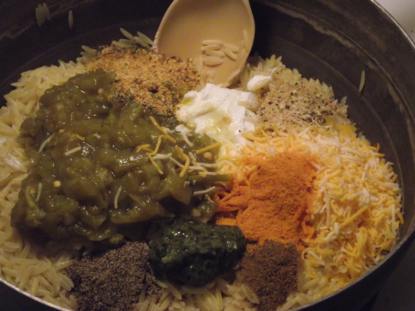 The Unabashed Kitchen Wench: Green Chile Cheese Orzo