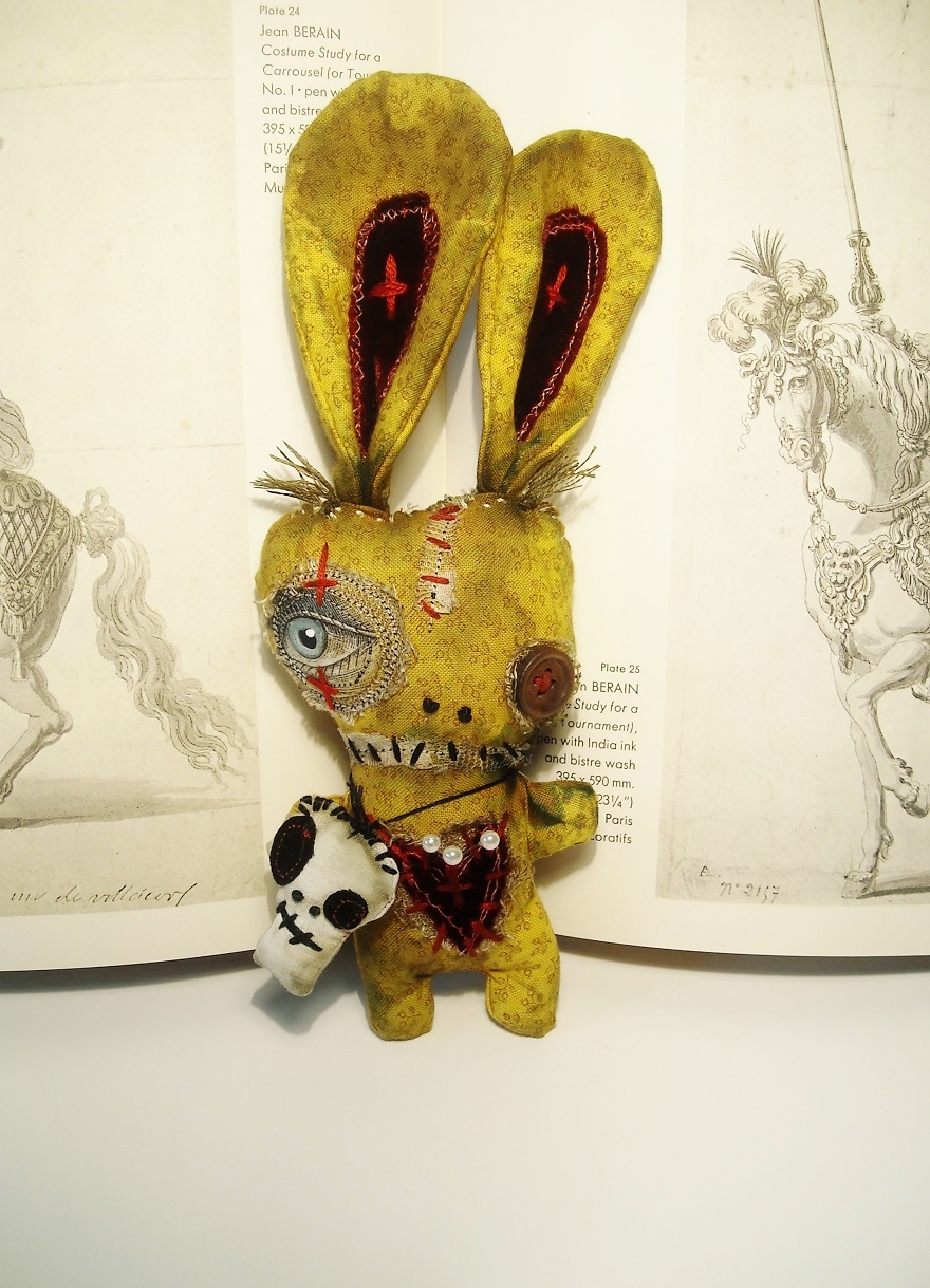 Junker Jane Monster Art Dolls: NEW! Funny Bunny Easter Voodoo Dolls