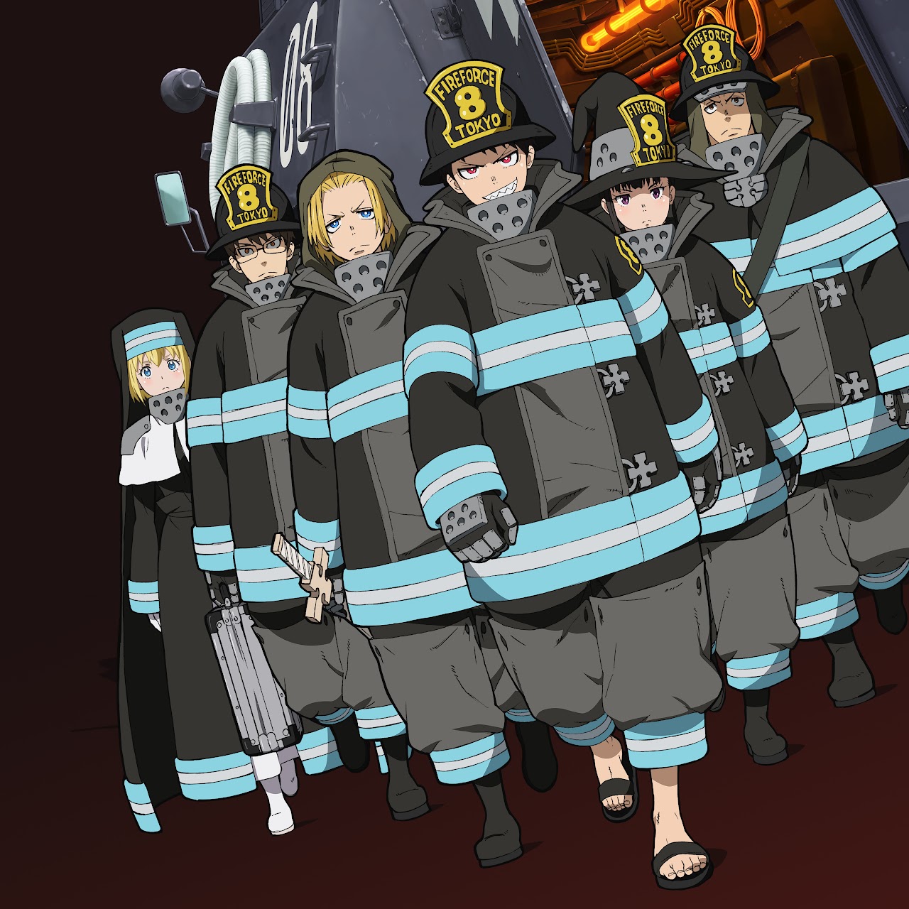 Fire Force, Characters, Special Fire Force Company 8, 8K, #32 Wallpaper ...