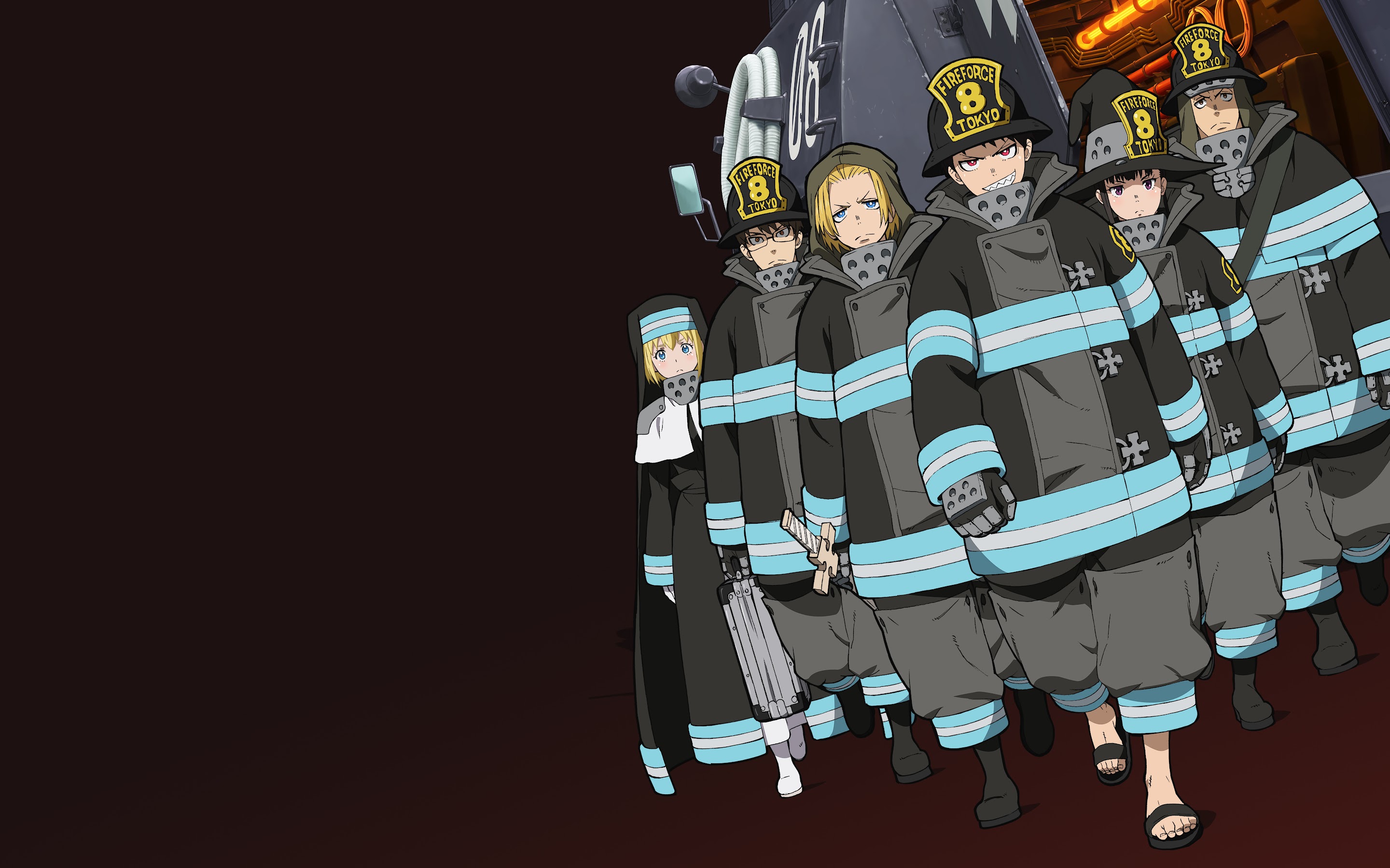 Fire Force, Characters, Special Fire Force Company 8, 8K, #32 Wallpaper ...