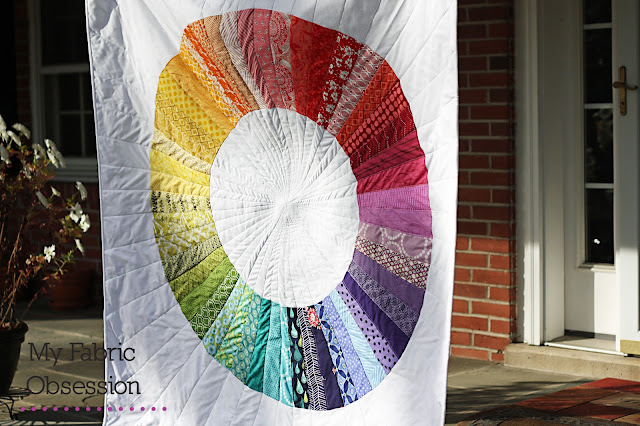 My Fabric Obsession: Color Wheel Quilt finish