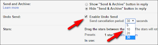 How to enable undo button in gmail