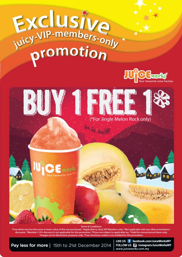 Every Warehouse Sales: Dec 2014 - JuiceWorks: Buy 1 Free 1