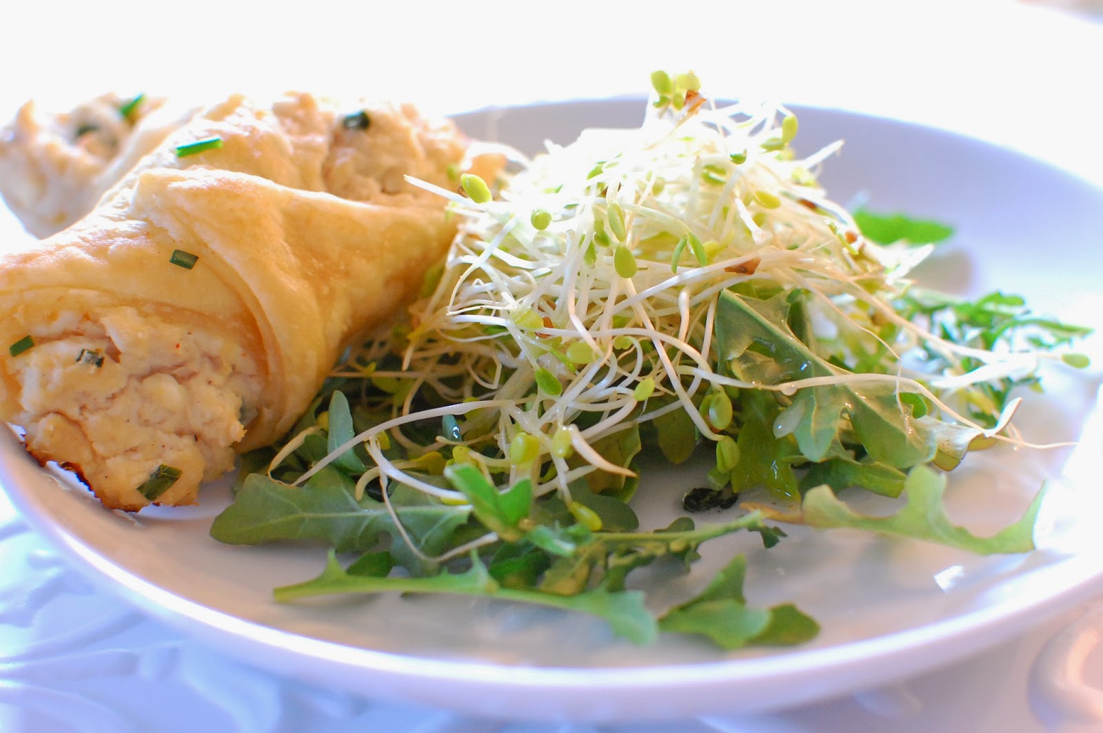 A Sprinkle of This and That: Crab Puffs and Microgreen Salad with Lemon ...