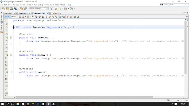JAVA: Program Sederhana Berbasis Objek (Bunga) Polimorfisme Dan Interface