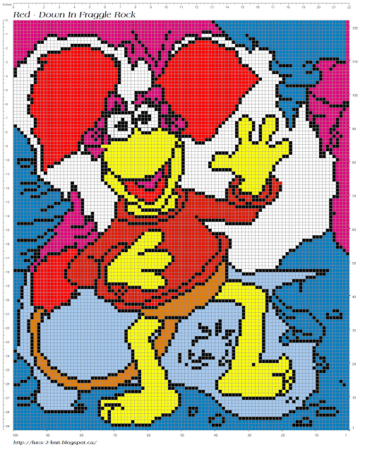 Cro Knit Inspired Creations By Luvs2knit: Red - Down In Fraggle Rock Chart