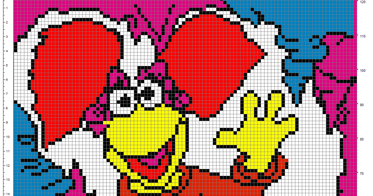 Cro Knit Inspired Creations By Luvs2knit: Red - Down In Fraggle Rock Chart