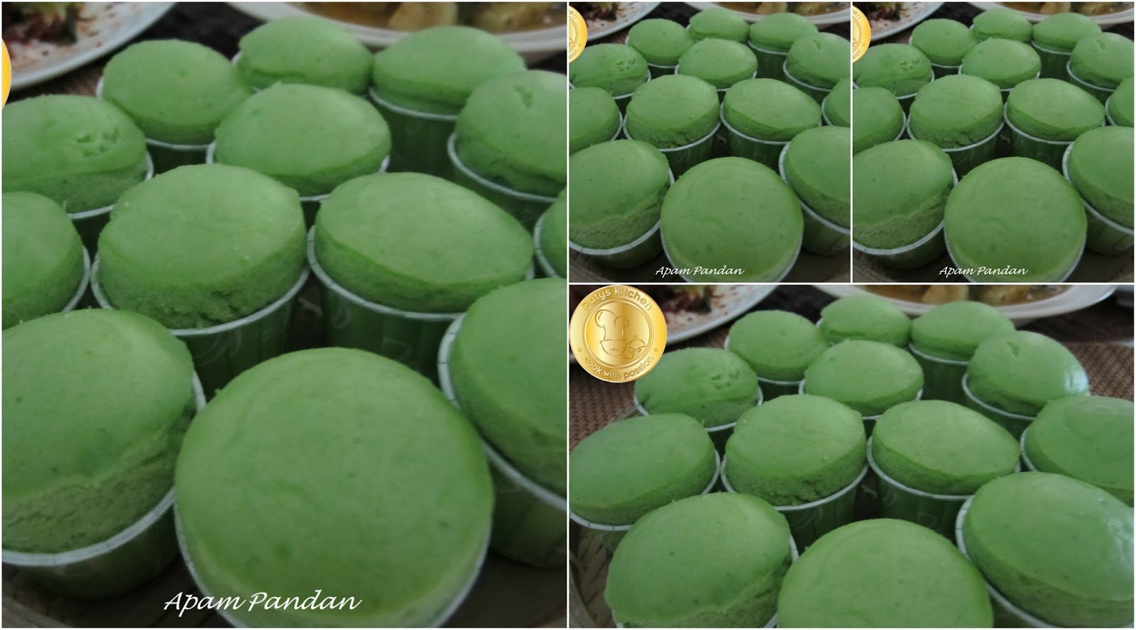 Apam Pandan/ Screwpine Steam Cake by Paty's Kitchen