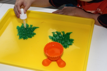 Water and Marble Transfer - The Activity Mom