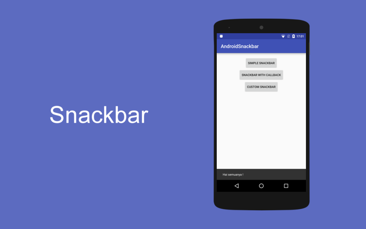 Tutorial Android Snackbar Android Material Design My Personal Blog