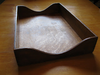 SEATTLE JUNK LOVE: SOLD Globe Wernicke wooden inbox tray- $37