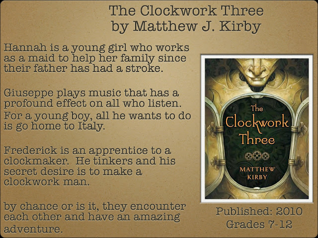 Young Adult Reading Machine: The Clockwork Three by Matthew J. Kirby