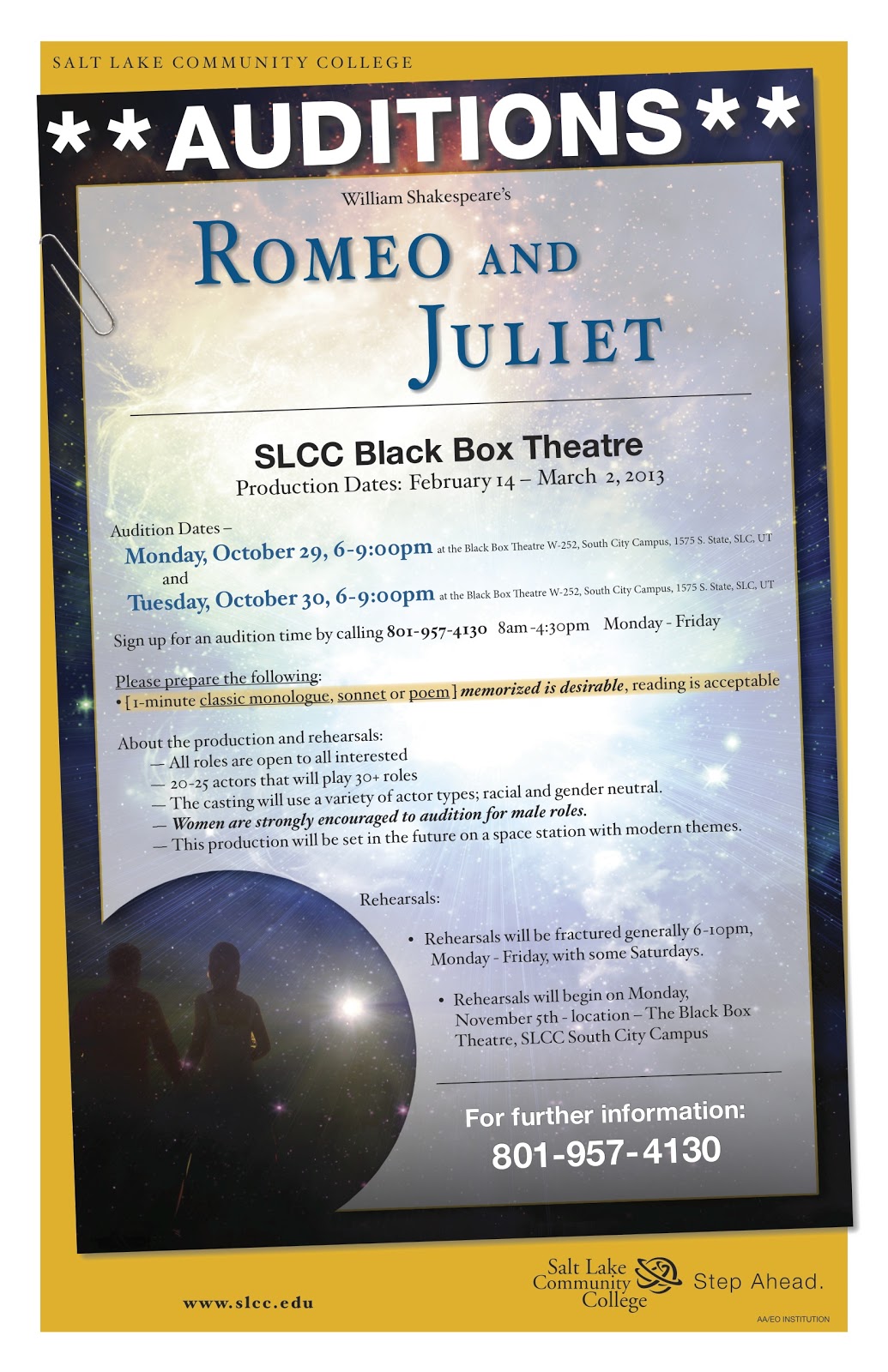 Romeo & Juliet: Auditions