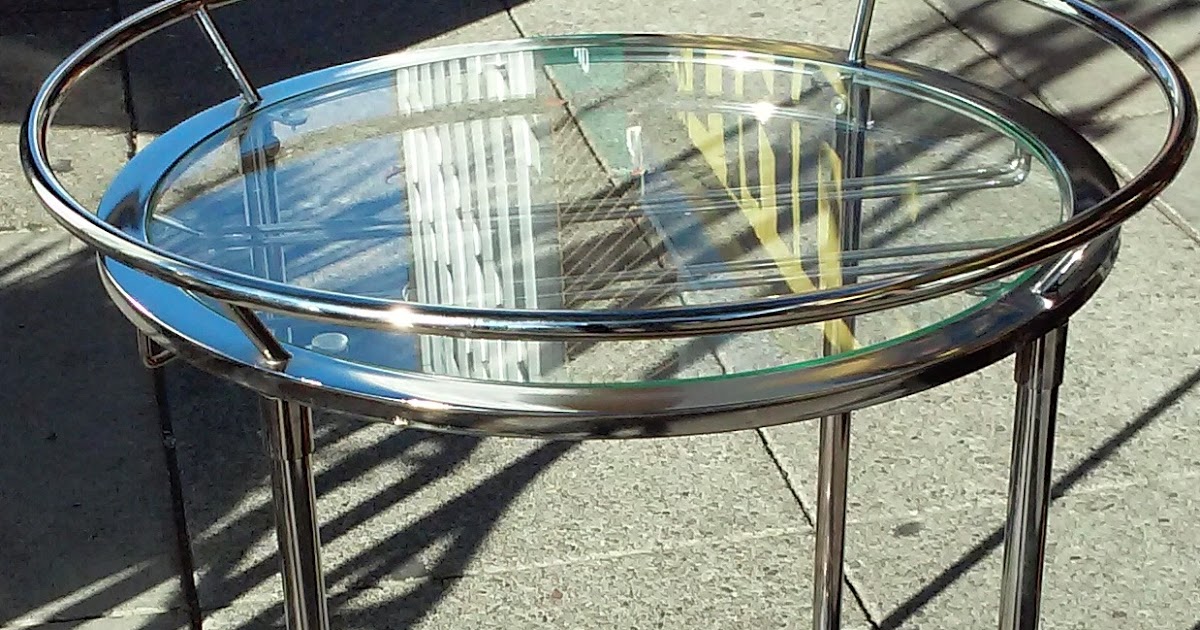 UHURU FURNITURE & COLLECTIBLES: SOLD **REDUCED** Chrome & Glass Wine ...