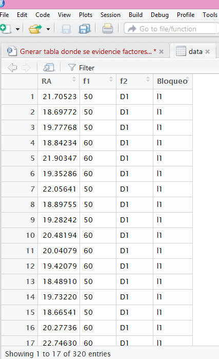 BitacorAgro: Crear una tabla en R