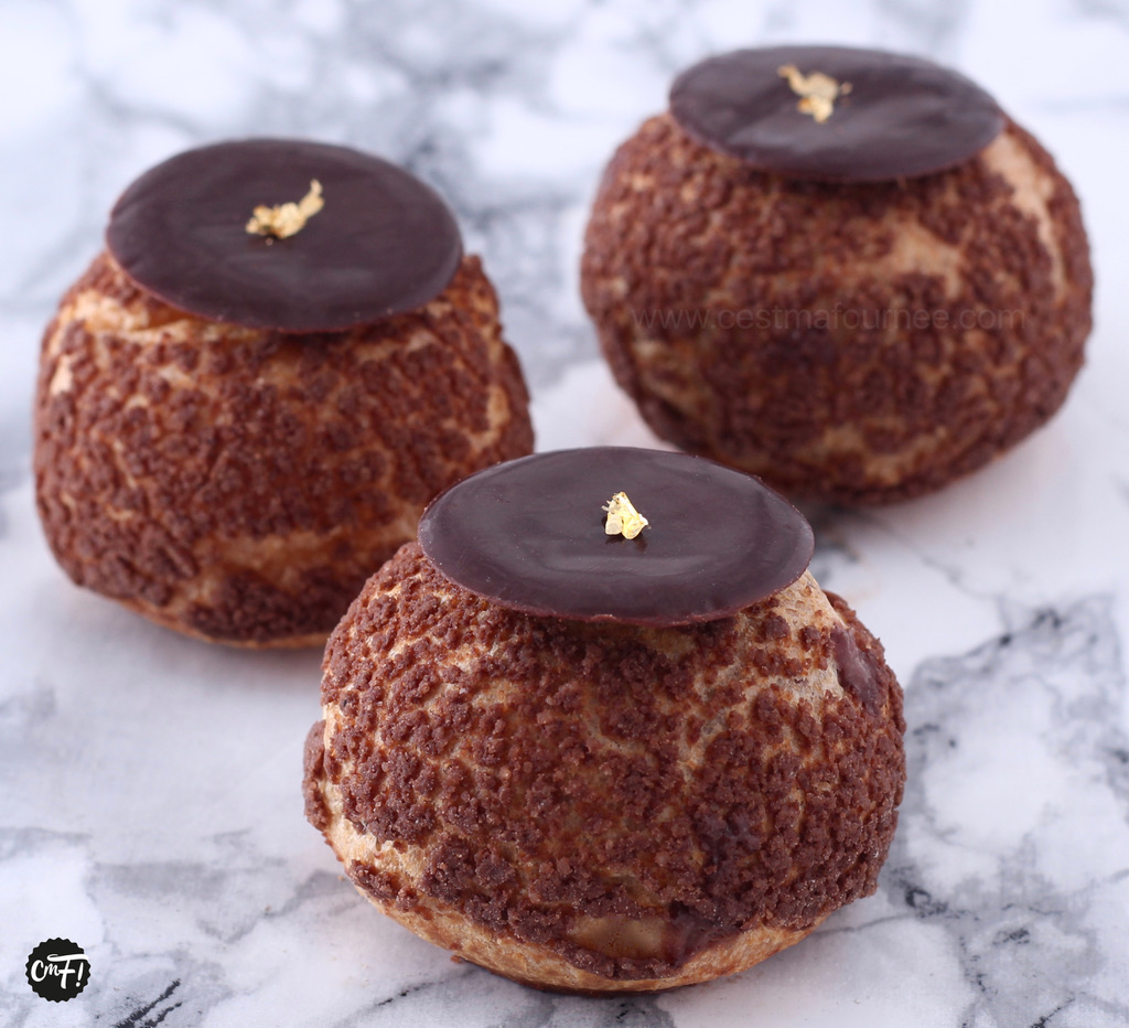 Les choux craquelin au chocolat